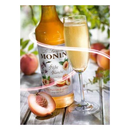 Op zoek naar Monin witte perzik siroop? Wij leveren voordelig en snel!